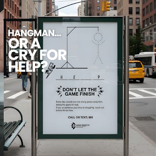 Hangman Turns Into Powerful Help Awareness OOH | BM Outdoor